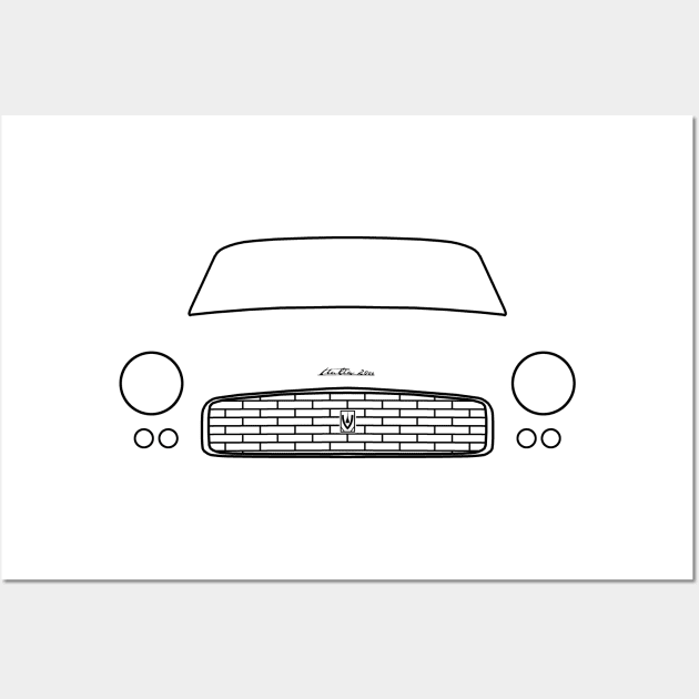 Triumph Italia 2000 Coupé classic car outline graphic (black) - Triumph ...