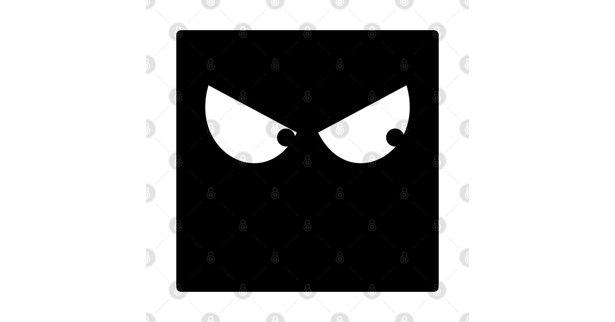 Kubi - the square emoticons - Nero, the angry face - Emoji - T-Shirt ...