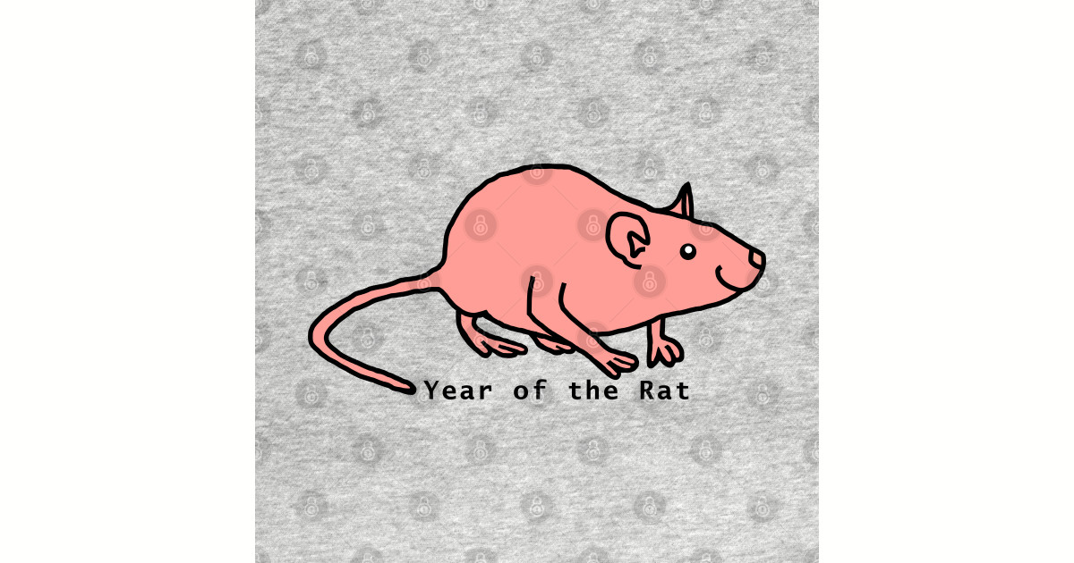 Year of the Rat - Rose - Rat - Posters and Art Prints | TeePublic
