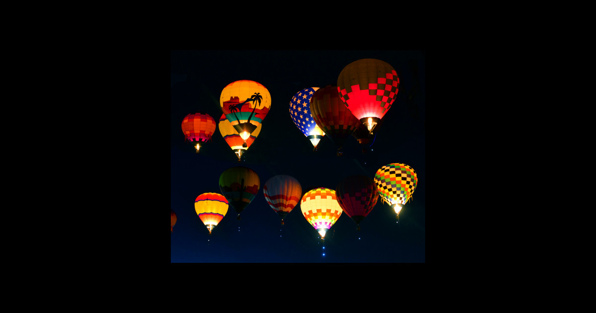 Dawn flight at the balloon fiesta - Hot Air Balloons - Posters and Art ...