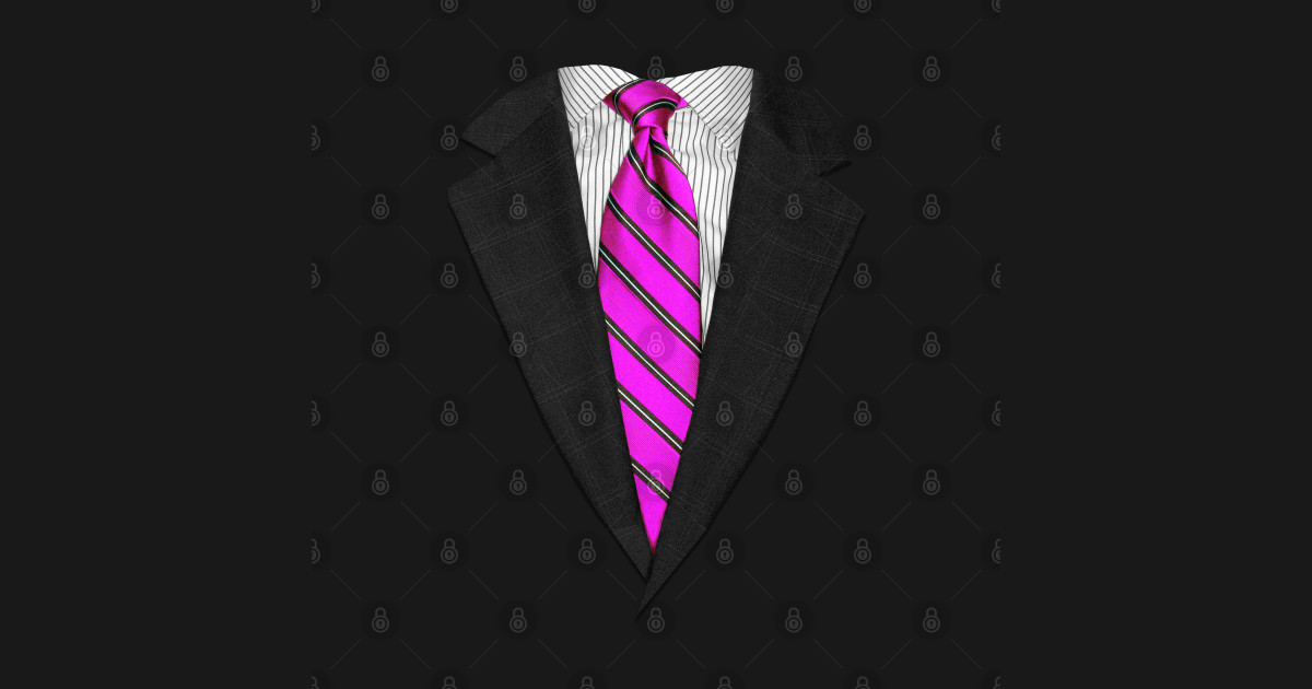 Pink Suit Up! Realistic Suit and Tie Casual Graphic for Zoom - Suit And ...