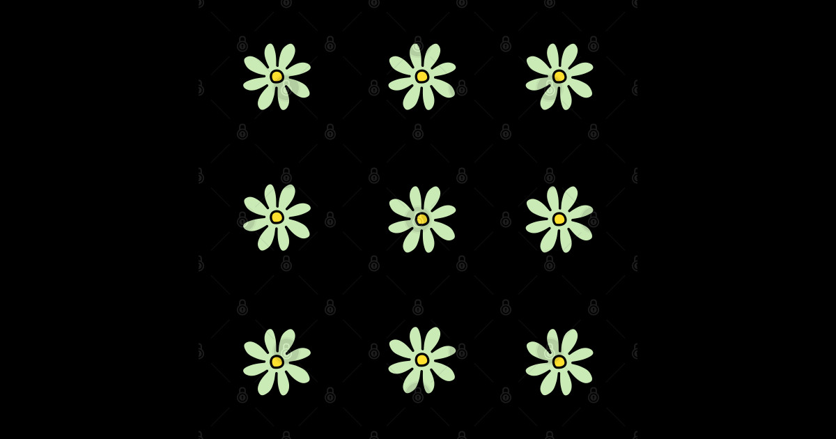 Green flower set - Flower - Sticker | TeePublic
