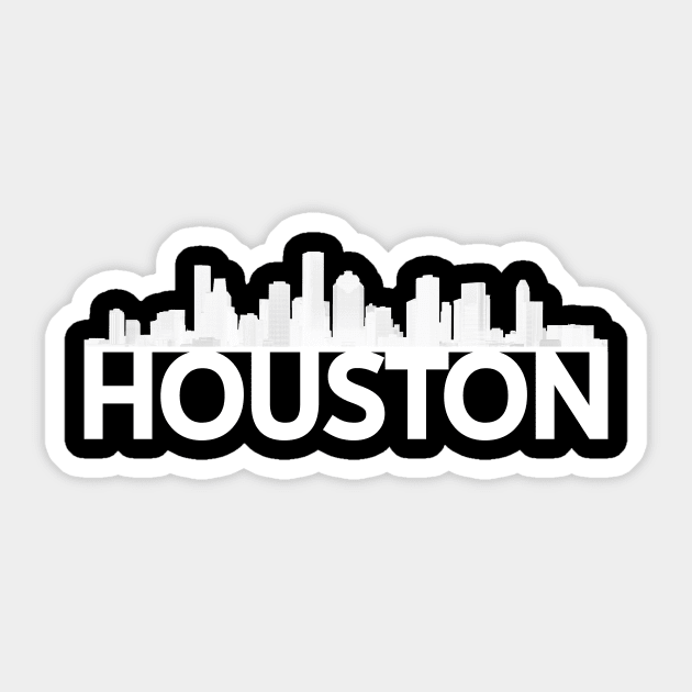Houston Skyline - Houston - Sticker | TeePublic