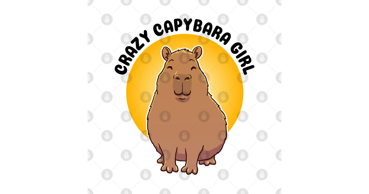 Crazy Capybara Girl - Capybara - T-Shirt | TeePublic