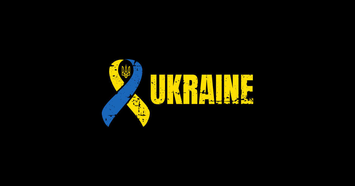 Ukraine Ribbon Ukrainian Pride Love and Unity Distressed Design ...