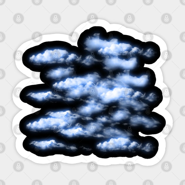 Blue Clouds - Night Sky Clouds - Clouds Sky - Sticker | TeePublic