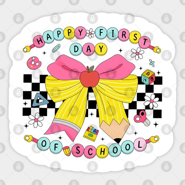 happy first day of school, - Happy First Day Of School - Sticker ...