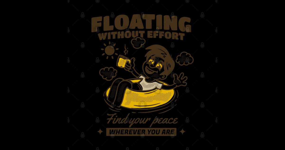 Floating without effort - Floating - Sticker | TeePublic