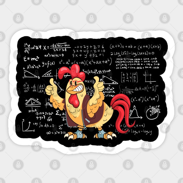 Chicken Math Lover Animal Poultry Owner Math Funny - Math Teacher ...