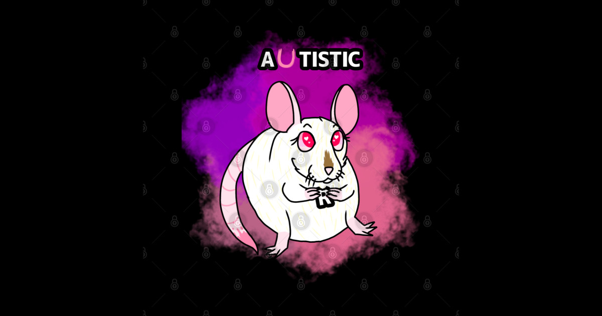 Artistic/Autistic Rat (Version 2) - Rad Rat Studios - Sticker | TeePublic