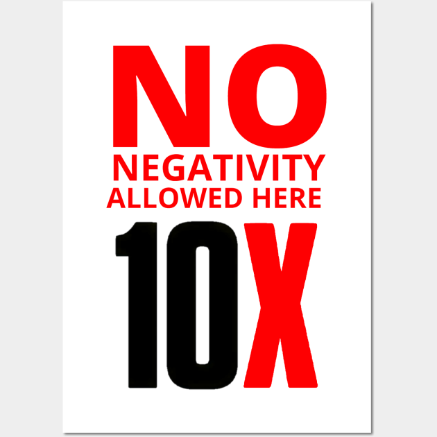 No Negativity Allowed Here 10X - Grant Cardone - Posters and Art Prints ...