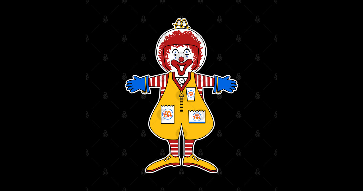 Space Clown - Ronald Mcdonald - Sticker | TeePublic