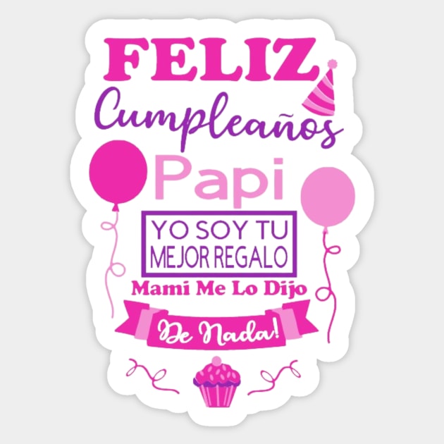 Feliz Cumpleanos Papi Baby Onesie - Unisex Kids Clothing - Sticker ...