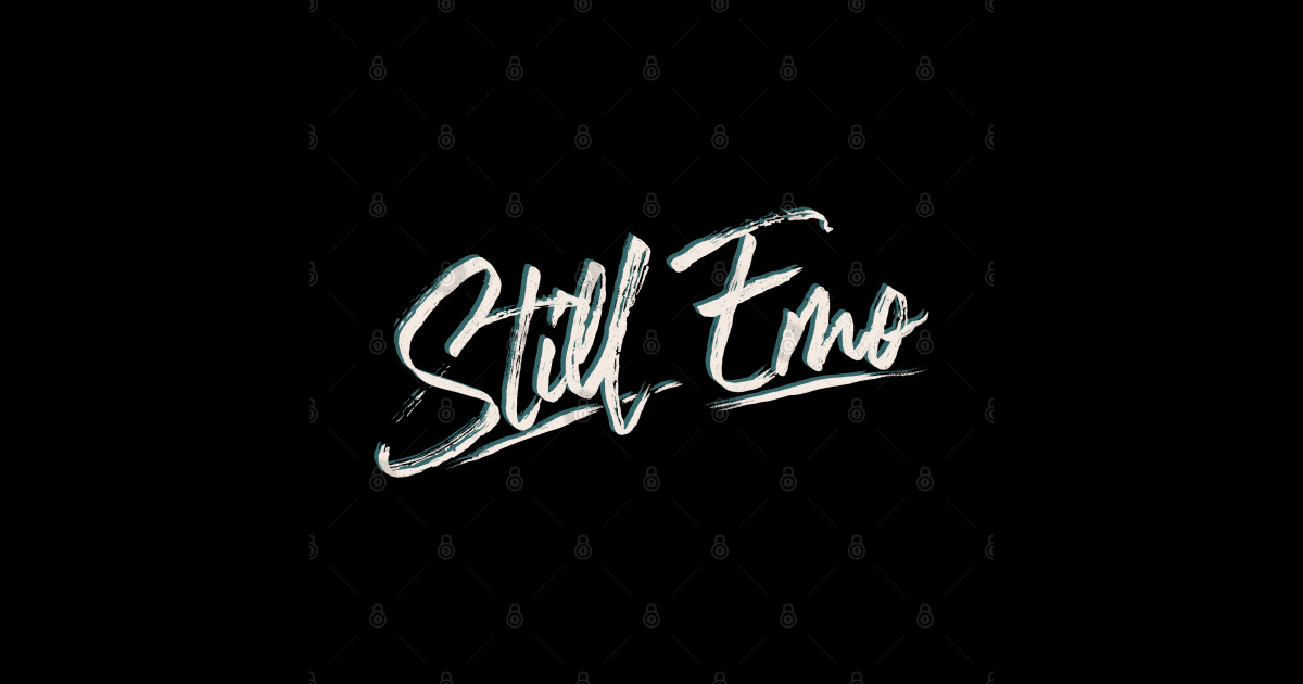 Still Emo (2024, White and Teal) - Emo - Posters and Art Prints | TeePublic