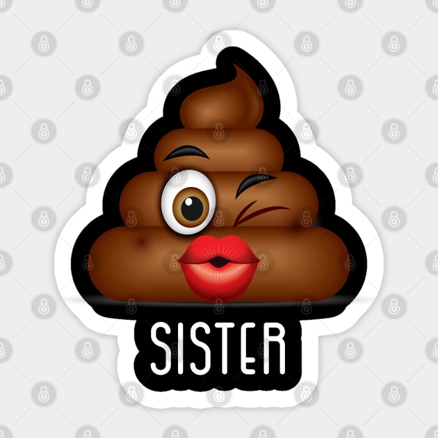 Sister Poop Family Matching - Poop Sister Family Matching - Sticker ...