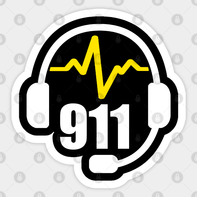 911 Dispatcher Headset - 911 Dispatcher - Sticker | TeePublic