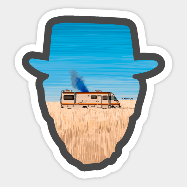 Breaking Bad RV Scene Illustration Heisenberg Silhouette - Breaking Bad ...