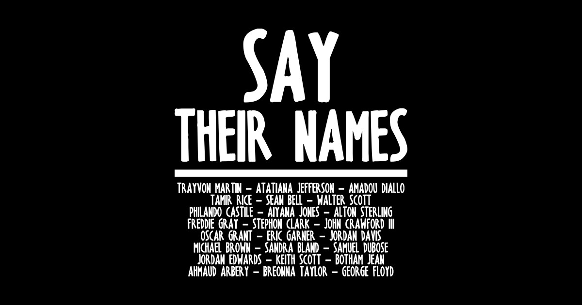SAY THEIR NAMES - Say Their Names - Sticker | TeePublic