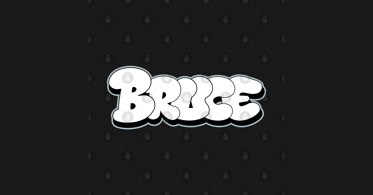 BRUCE name Bubble Graffiti style letters - Graffiti Letters - T-Shirt ...