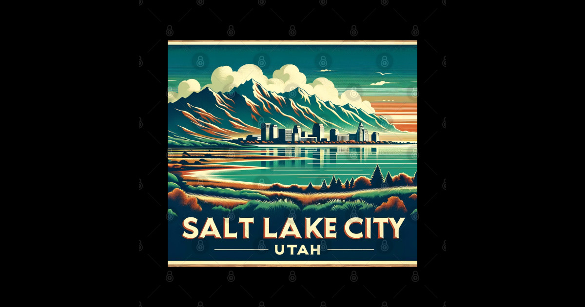Vintage Salt Lake City - Salt Lake City - Sticker | TeePublic