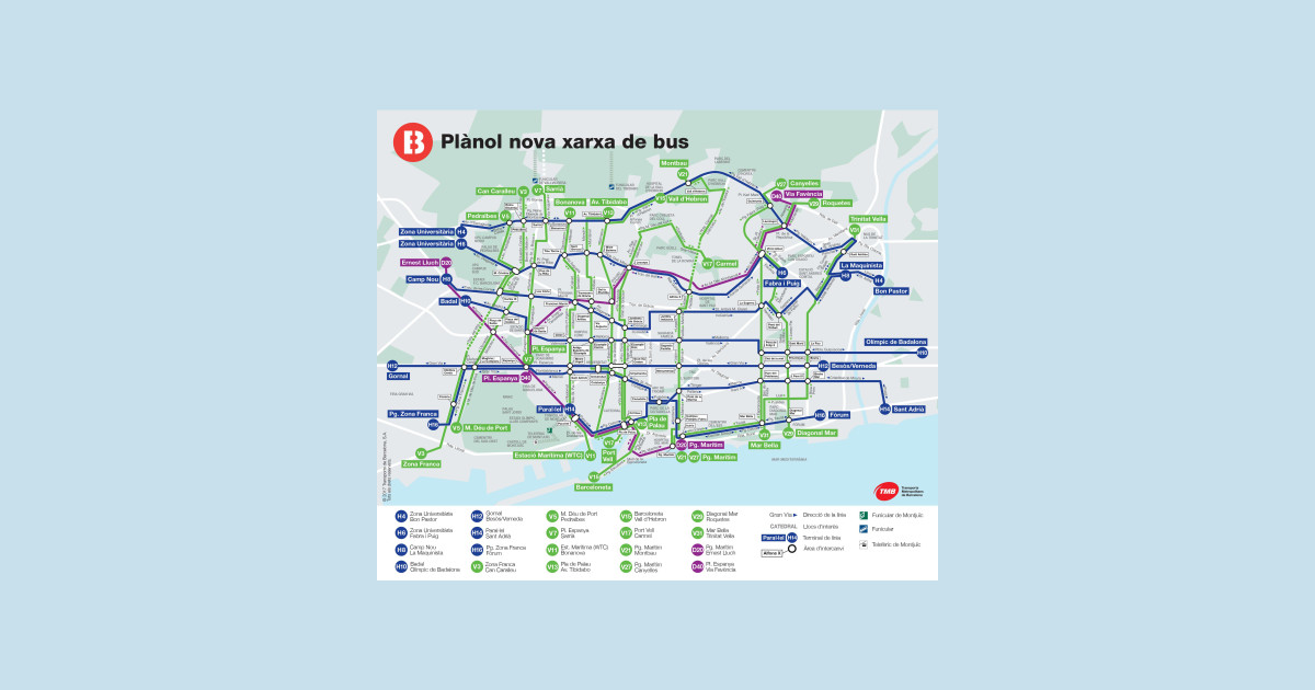 Barcelona - Bus Map - Spain - HD - Barcelona - T-Shirt | TeePublic