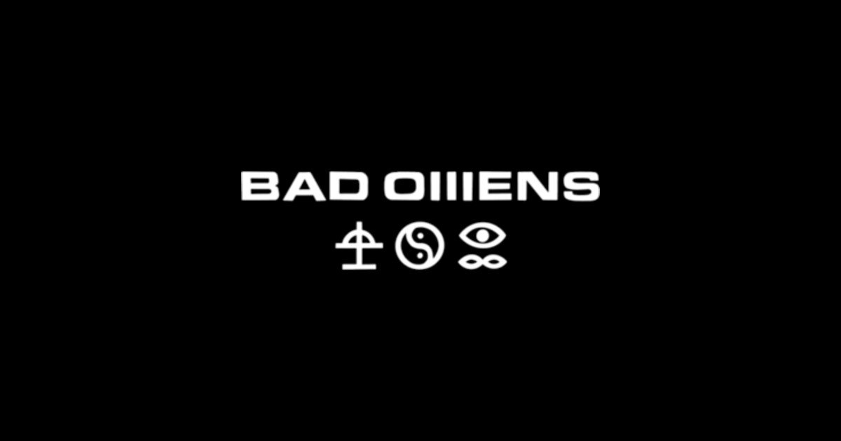 White Bad Omens Logo - White Bad Omens Logo - Sticker | TeePublic
