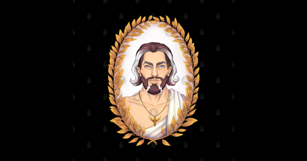 Zeus Olympian God Greek Mythology Wreath Style - Zeus - Posters and Art ...
