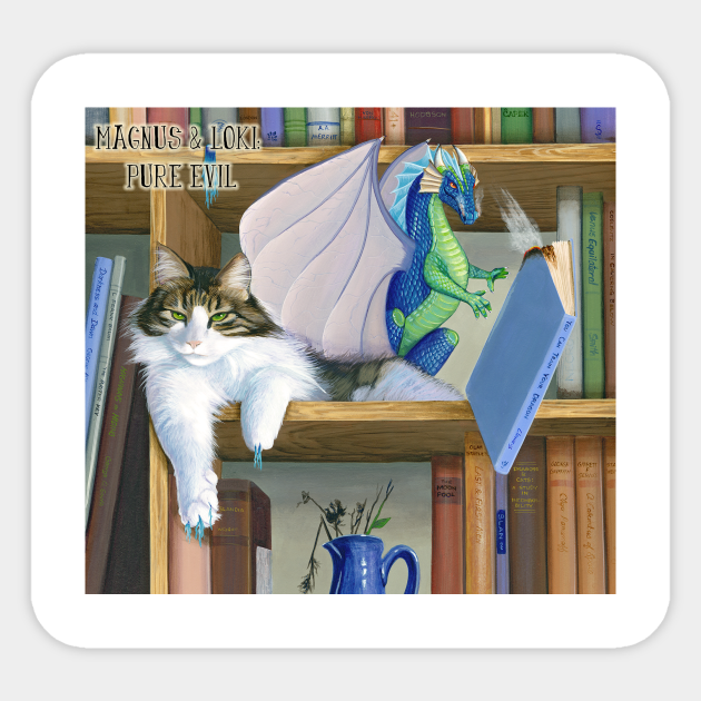 Magnus & Loki: Pure Evil - Dragons - Sticker | TeePublic