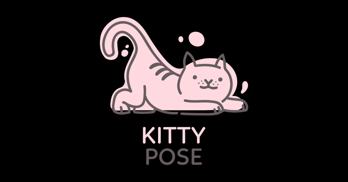 kitty pose - Cats Yoga Poses - Sticker | TeePublic