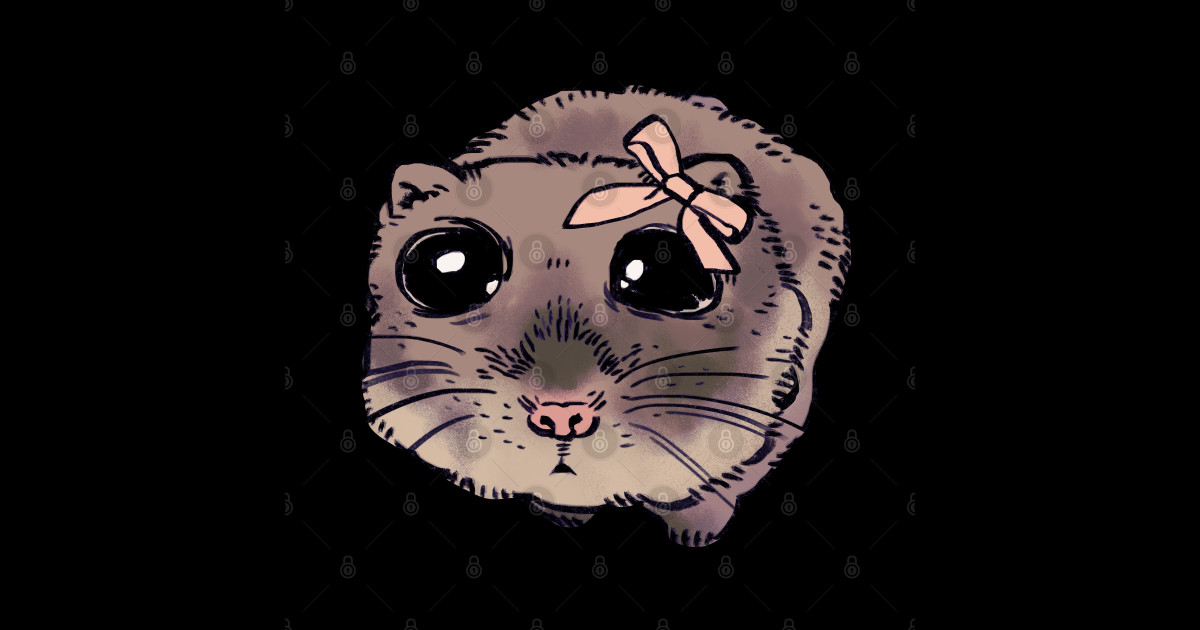 Mudwizard draws the sad hamster with pink bow ribbon meme / funny ...