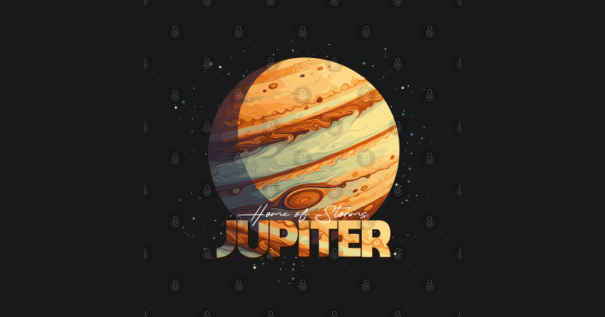 Jupiter Planet Logo, Space Cosmos Solar System Art - Jupiter - T-Shirt ...