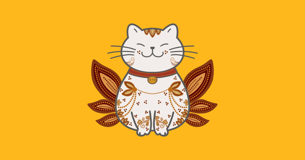 Cute Cat Batik Drawing - Cute Cat - T-Shirt | TeePublic