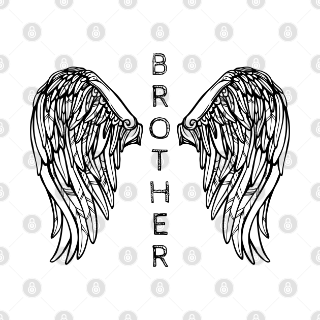 Brother Angel Wings - Brother Memorial - Kids T-Shirt | TeePublic