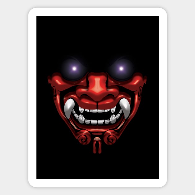 Samurai Oni Mask - Samurai - Sticker | TeePublic
