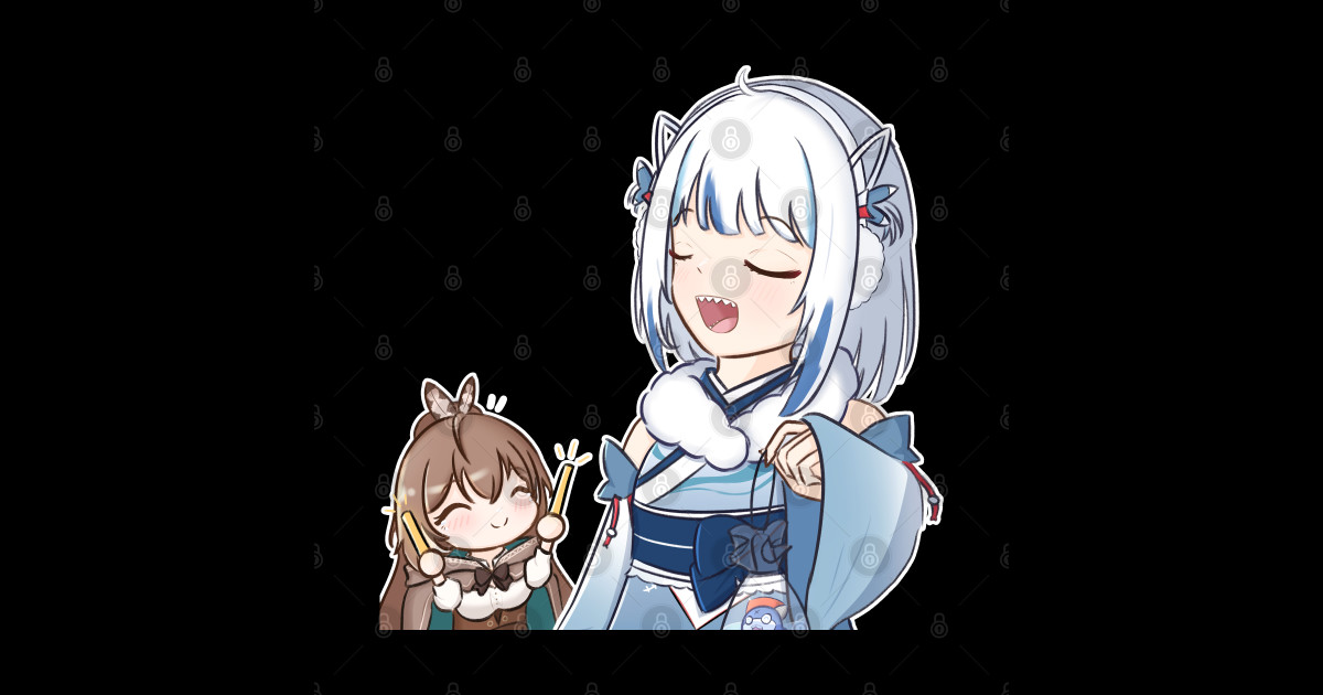 Gawr Gura And Nanashi Mumei Gura Mumei Sticker Teepublic
