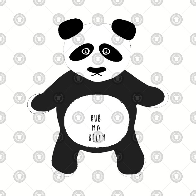 Funny Lucky Panda Shirt Rub Belly for Good Luck - Panda - T-Shirt ...