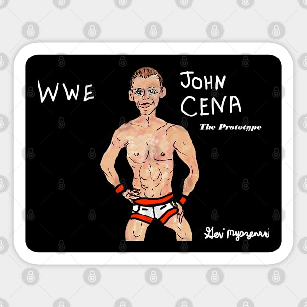 John Cena The Prototype WWE 2002 - John Cena - Sticker | TeePublic