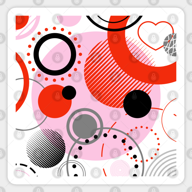 CRAZY CIRCLE - Digital Artwork Screen Printing - Sticker | TeePublic