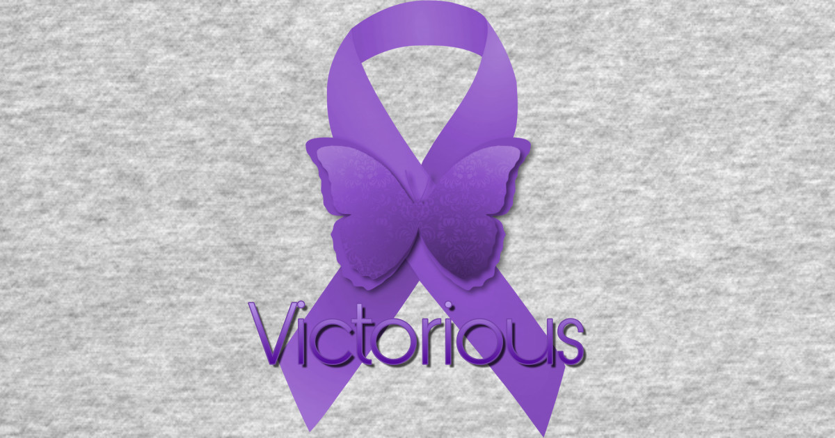 Purple Awareness Ribbon: Victorious - Purple Ribbon - T-Shirt | TeePublic