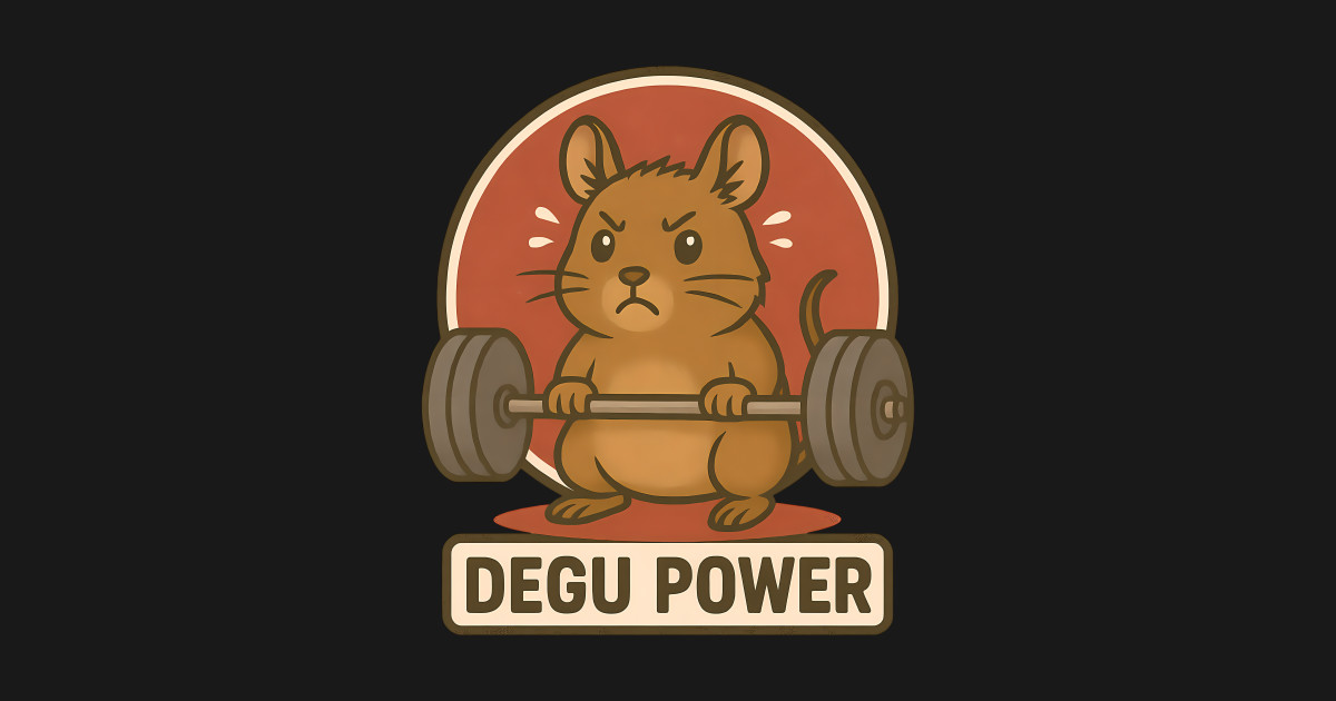 Degu Power Weightlifting Rodent Gym - Degu - T-Shirt | TeePublic