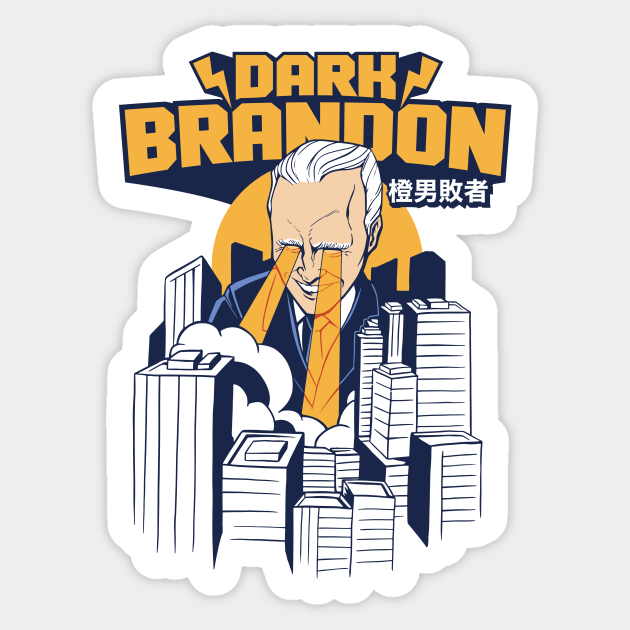 Dark Brandon Rises // Funny Dark Brandon Meme - Dark Brandon - Sticker ...