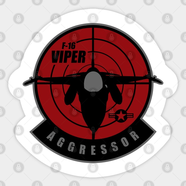 F-16 Aggressor Patch - Aggressor Squadron - Sticker | TeePublic