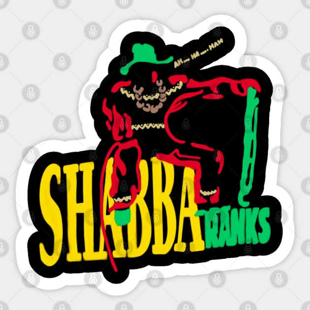 Shabba Ranks 90s Jamaican - Shabba Ranks - Sticker | TeePublic