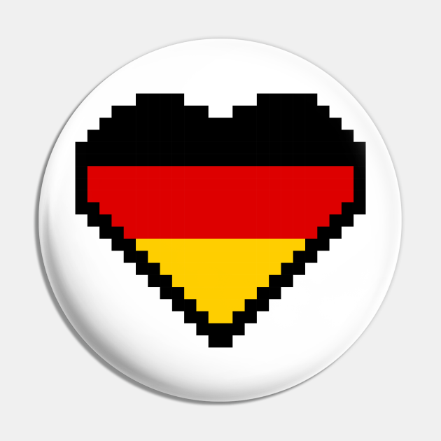 German Flag Pixel Art, Germany Flag pixel art - German - Pin | TeePublic