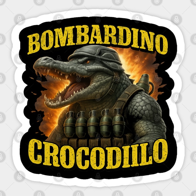 Bombardino-Crocodilo-Meme - Bombardino Crocodilo - Sticker | TeePublic