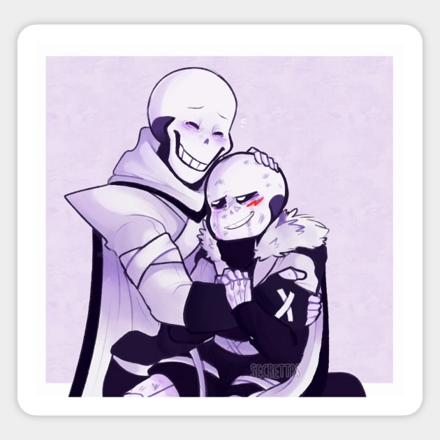 Cross Sans and XPapyrus Underverse - Cross Sans - Sticker | TeePublic