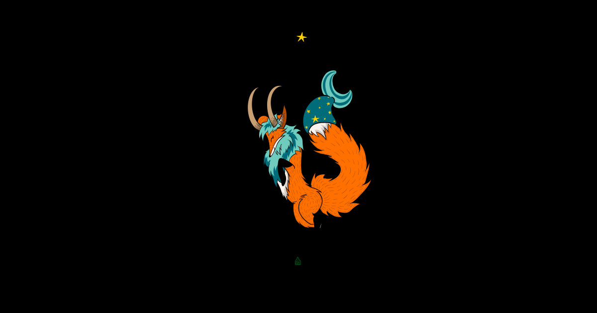 Capricorn Fox - Horoscope - Sticker | TeePublic