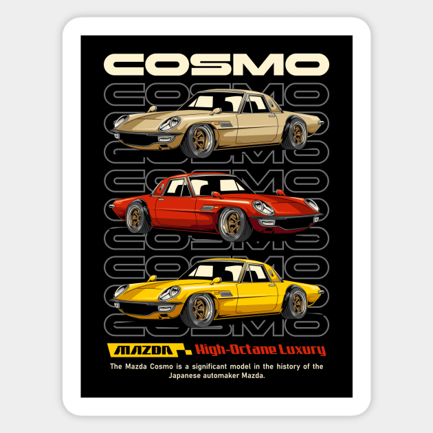 Iconic Cosmo Car - Iconic Cosmo Car - Sticker | TeePublic