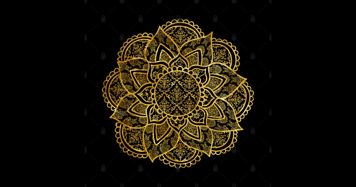 Mandala - Gold - Mandala - Sticker | TeePublic