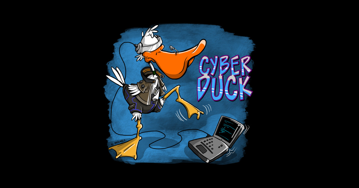Cyber Duck - Cyberpunk - Sticker | TeePublic